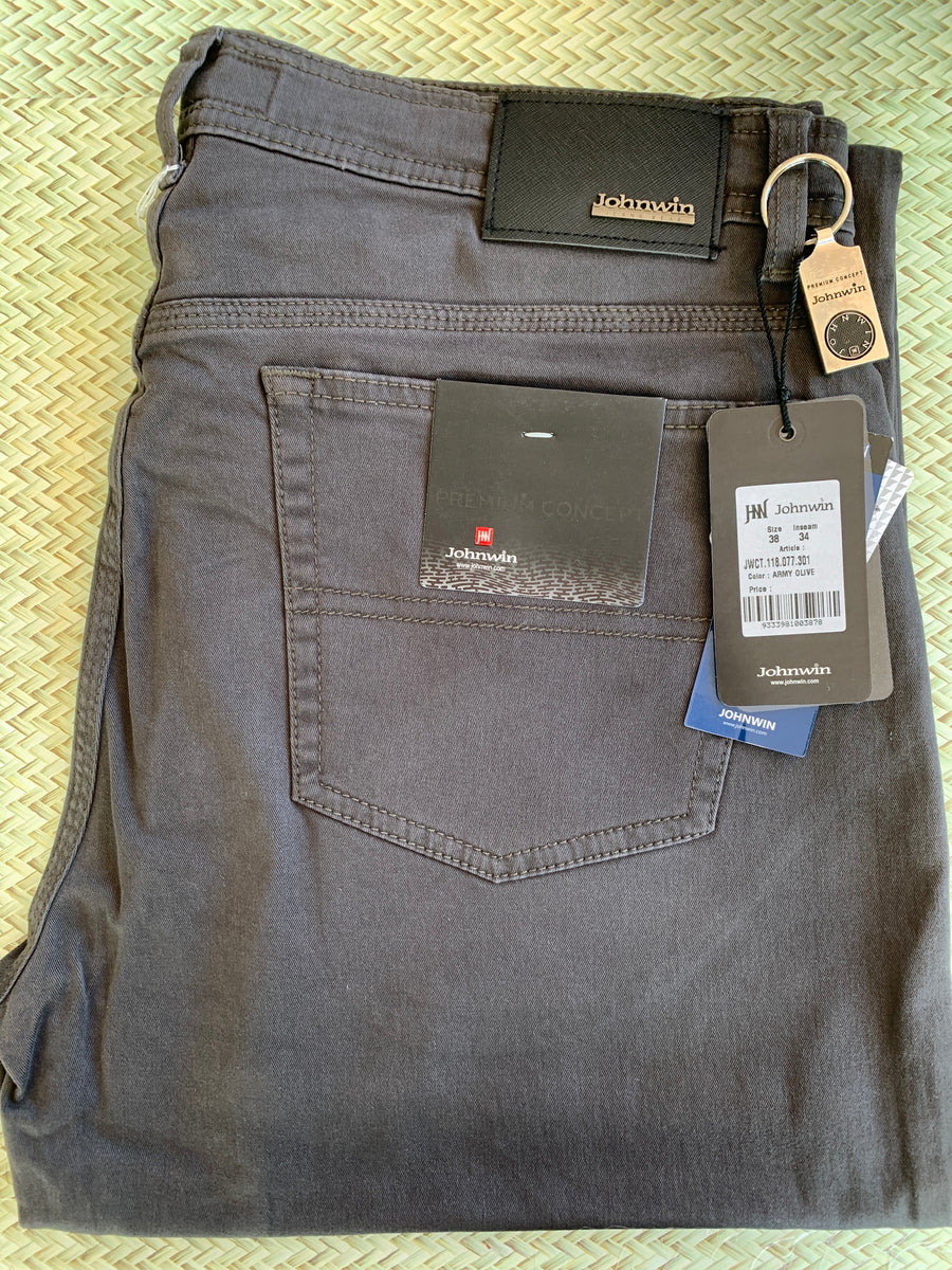 Johnwin Jeans, Army Olive 118.077.301 – Clobberz Men's Wear